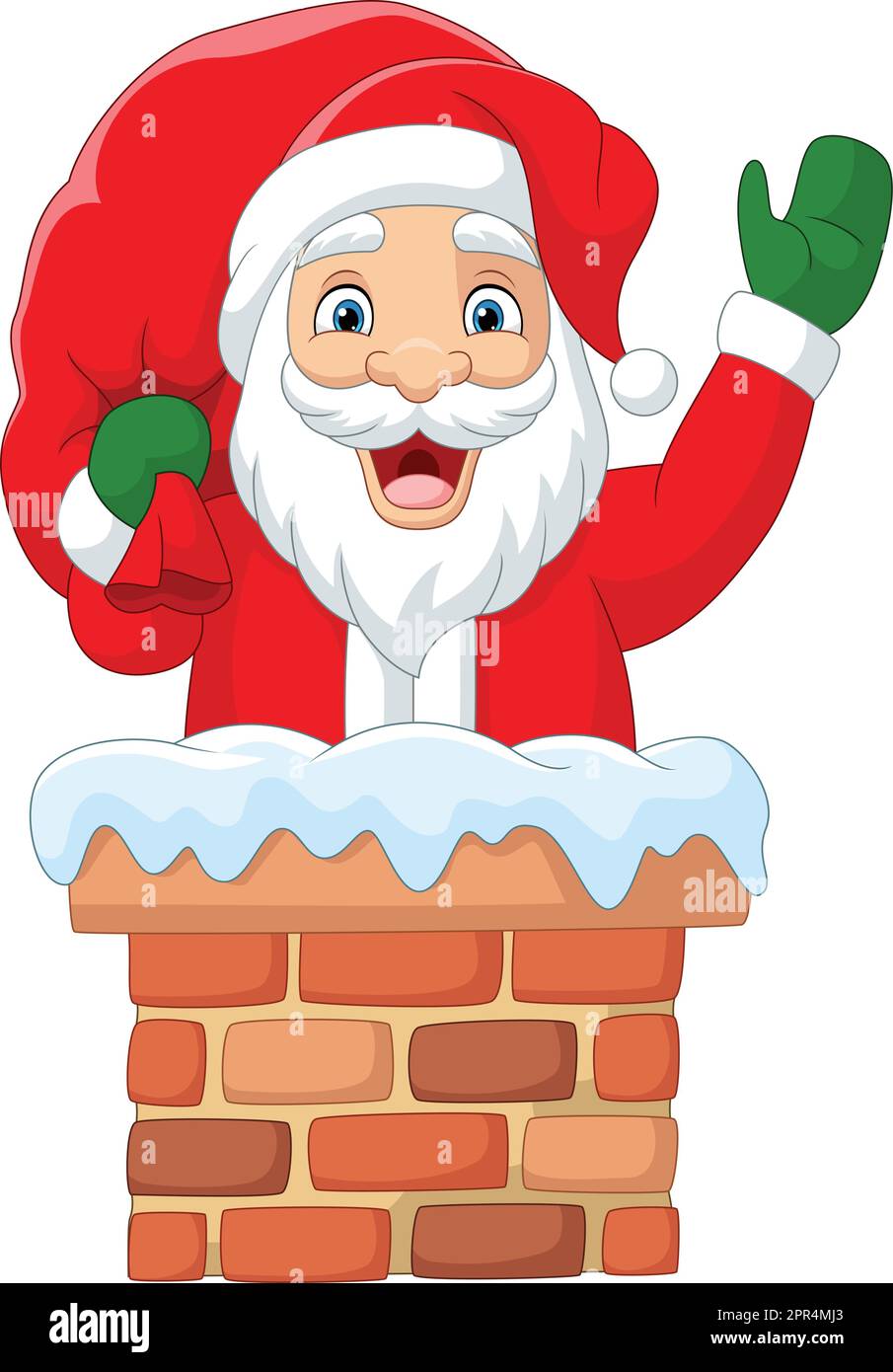 Cartoon santa claus in chimney Stock Vector Image & Art - Alamy