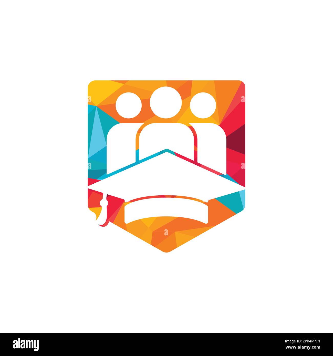 Education people vector logo design template. Graduation cap and people ...