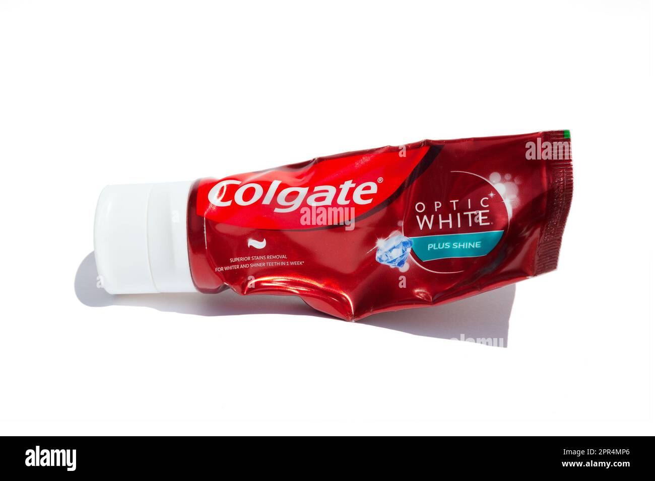 Ho Chi Minh City, Vietnam - April 25, 2023: Used crumpled toothpaste ...