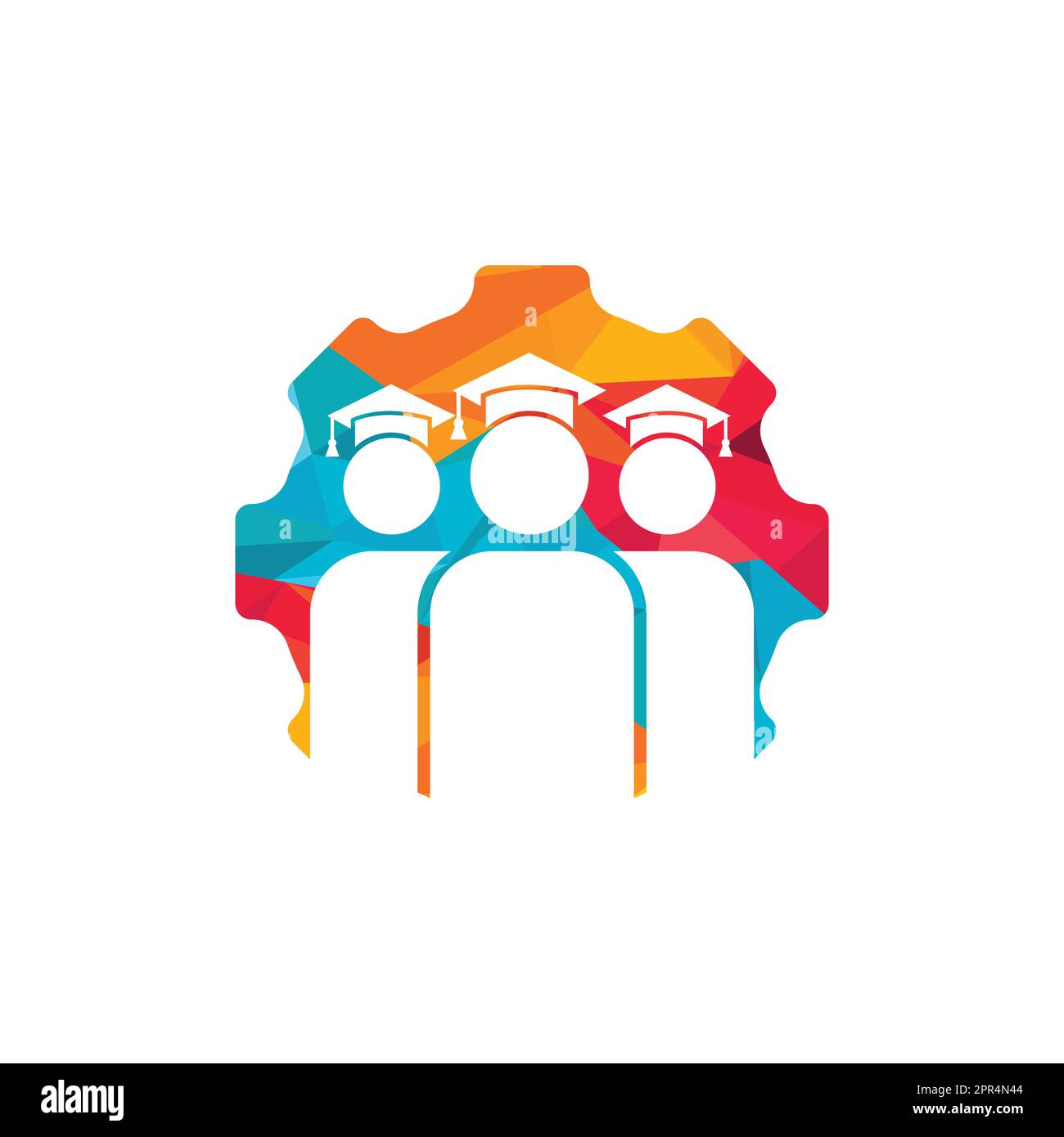 Student gear vector logo template. Graduation Engineer logo symbol or ...