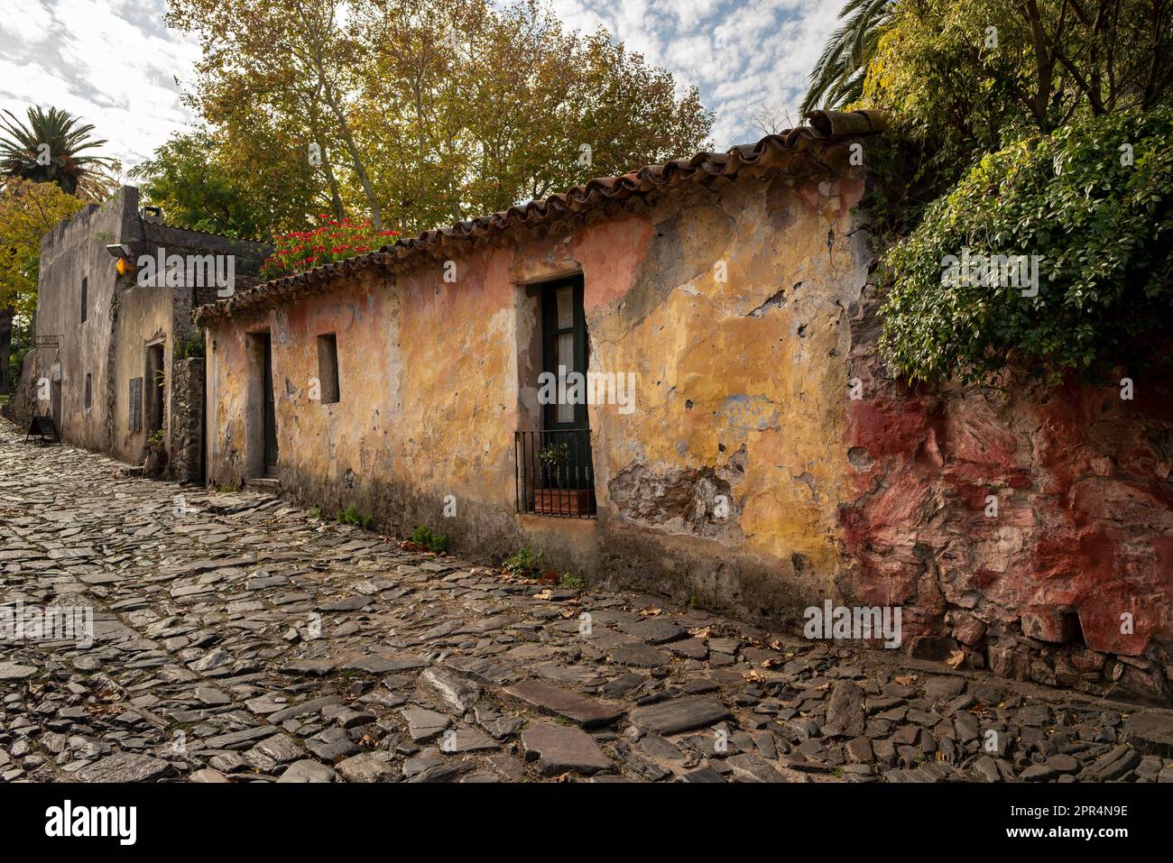 Typical house of the historical neighborhood at Colonia del Sacramento ...