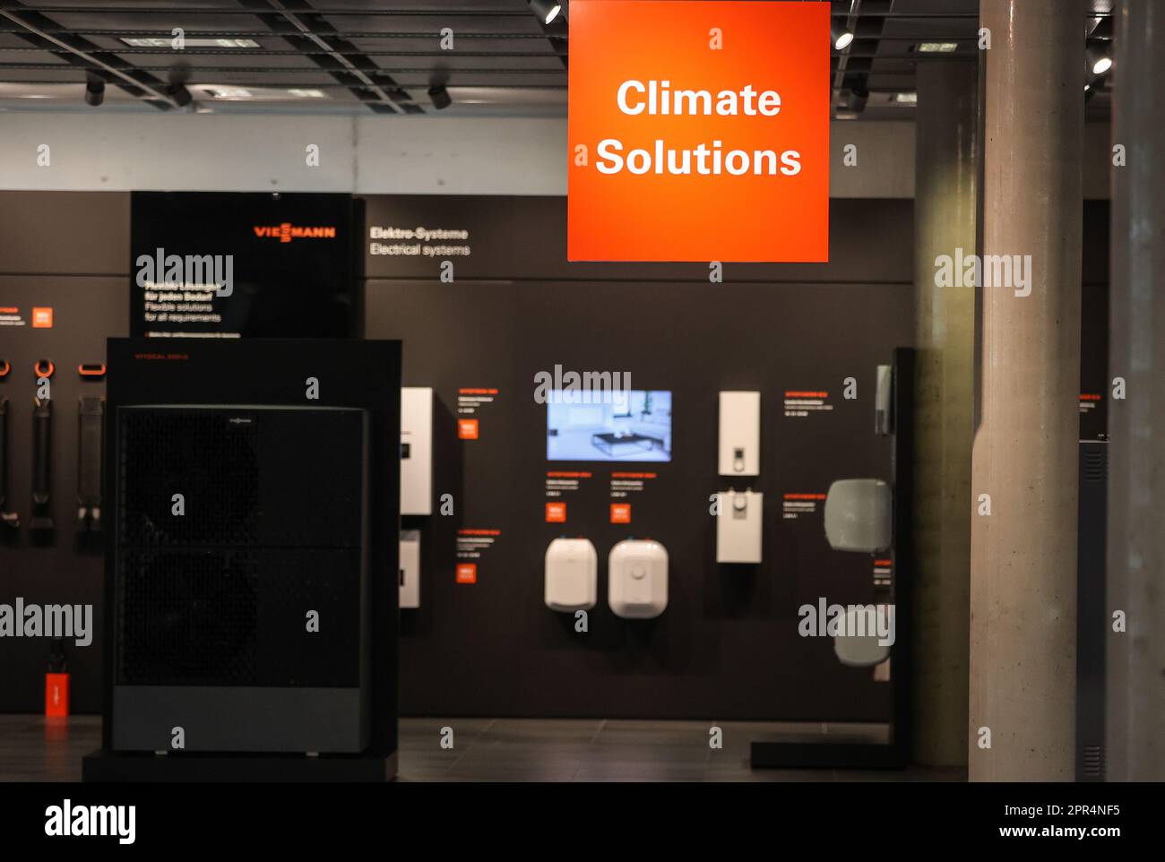 26 April 2023, Hesse, Allendorf (Eder): View of a showroom at the ...