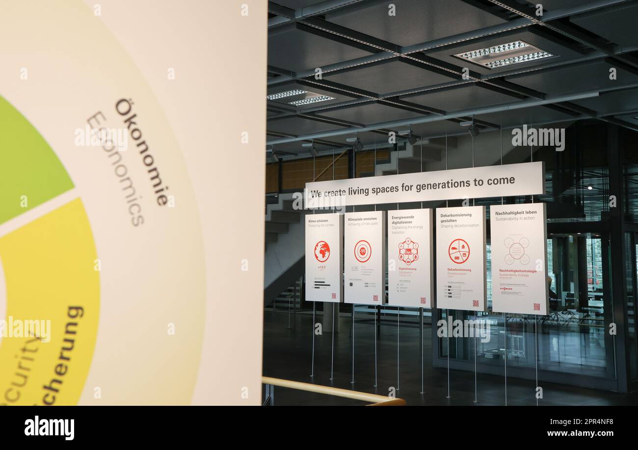 26 April 2023, Hesse, Allendorf (Eder): View of a showroom at the ...