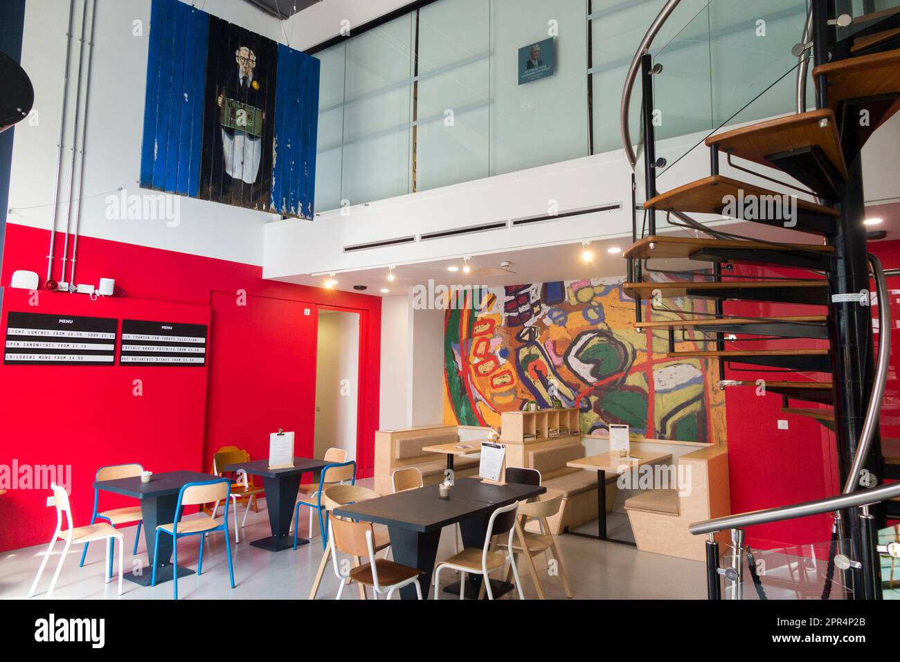 Interior room inside The Wilson Kitchen arts café inside The Wilson Art ...