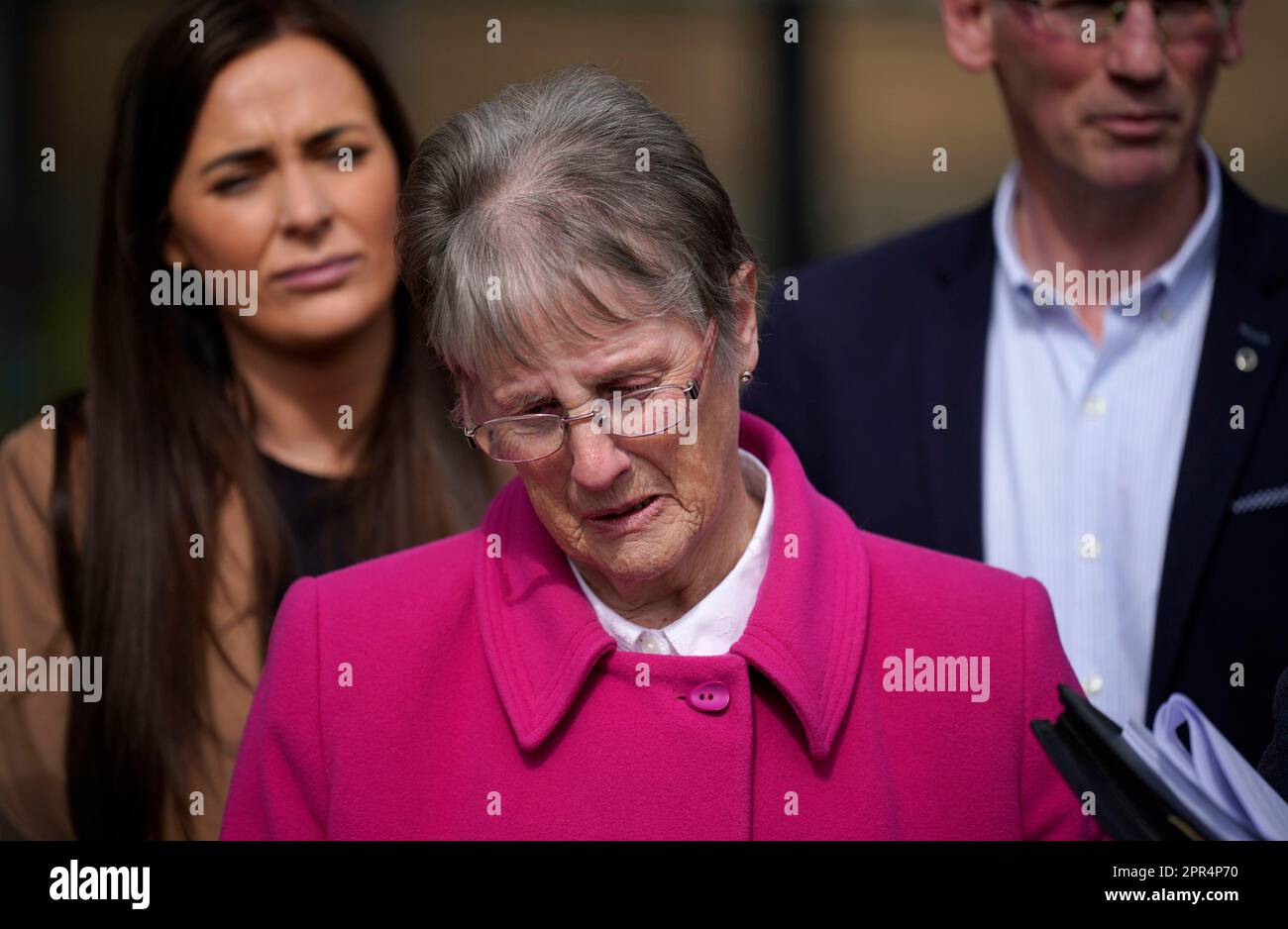 Patsy Kelly's widow Teresa outside the Police Ombudsman Office in ...