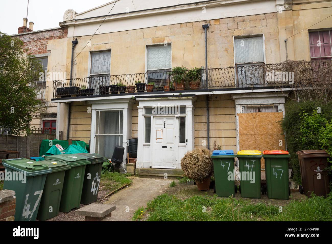 Front facade exterior of home house Cheltenham. UK. The building would ...