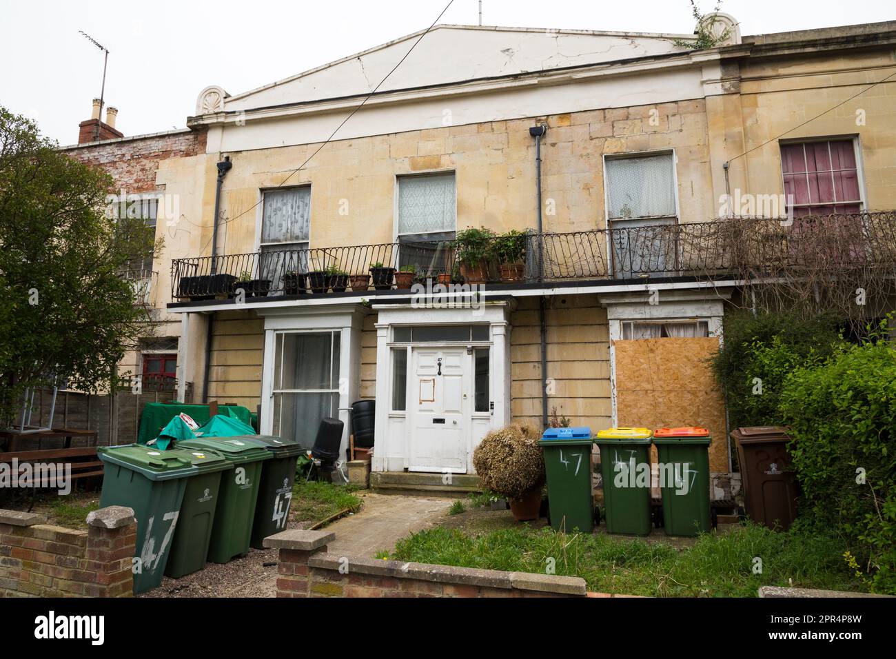 Front facade exterior of home house Cheltenham. UK. The building would ...