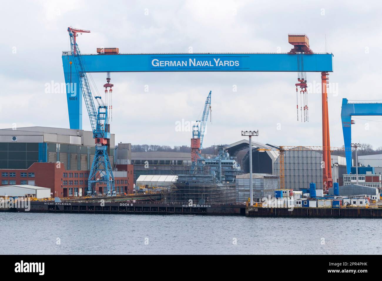 Dock 8, German Navel Yard on the Kiel canal, Kiel, Northern Germany ...