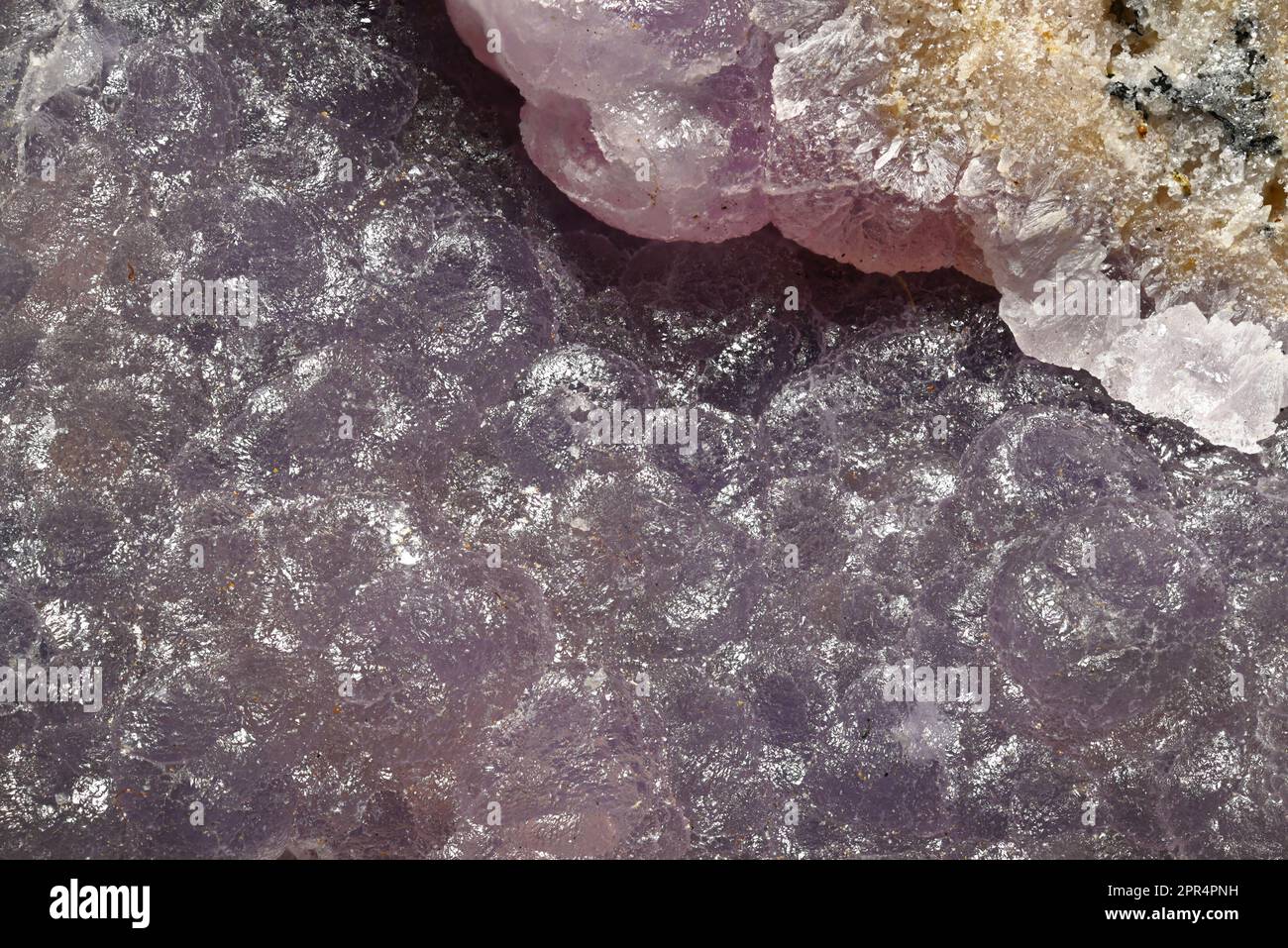 Purple botryoidal Smithsonite (zinc carbonate) from Mexico Stock Photo ...