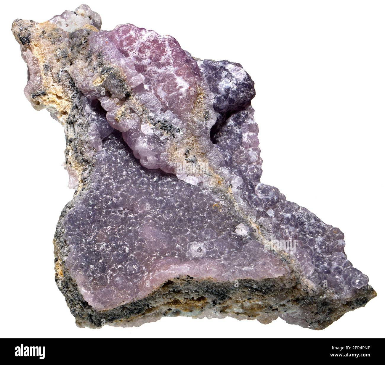 Purple botryoidal Smithsonite (zinc carbonate) from Mexico Stock Photo ...