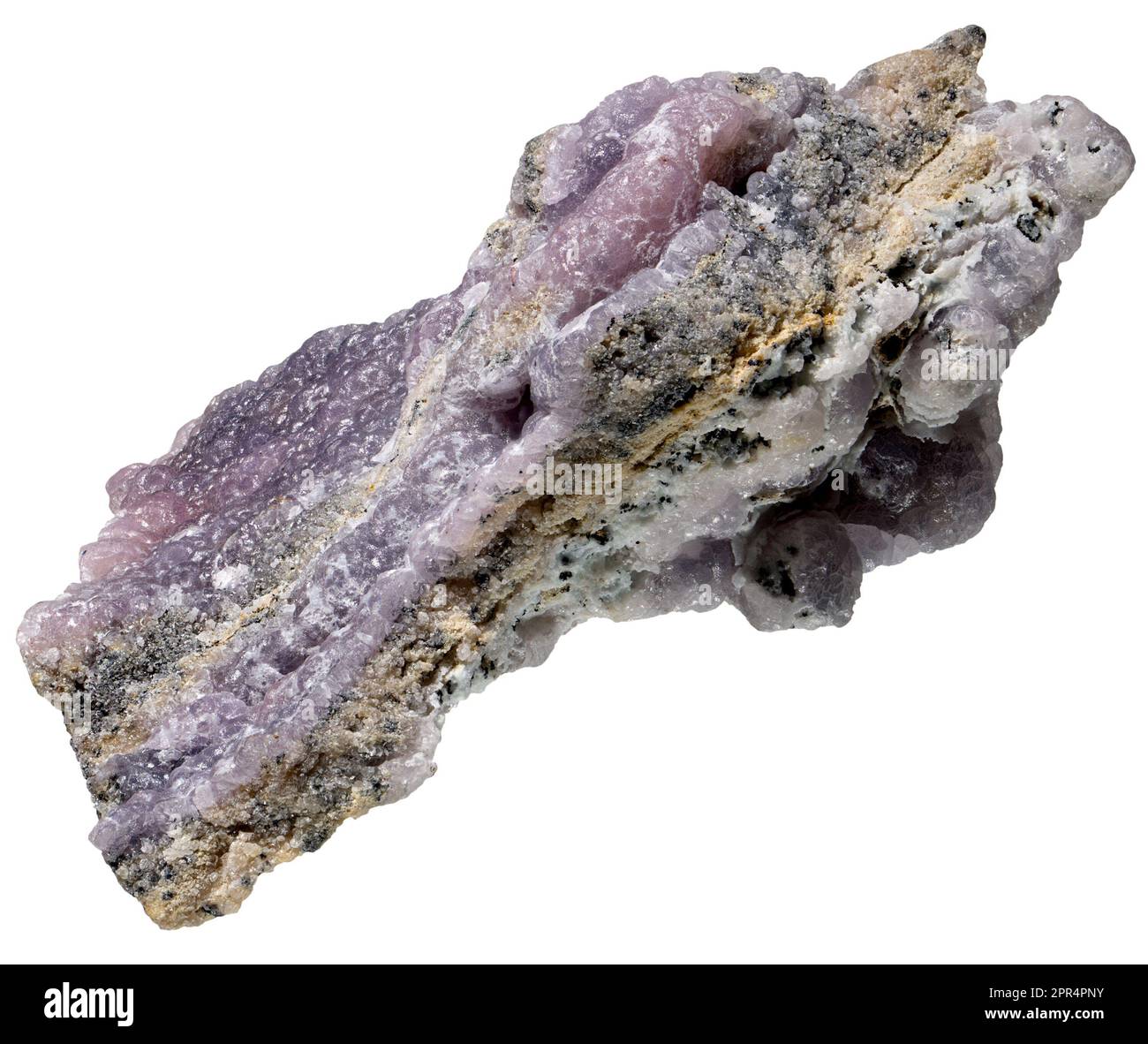 Purple botryoidal Smithsonite (zinc carbonate) from Mexico Stock Photo ...