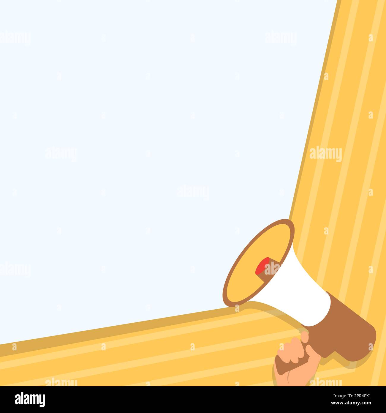 Illustration Of Hand Holding Megaphone Making Loudly Wonderful New ...