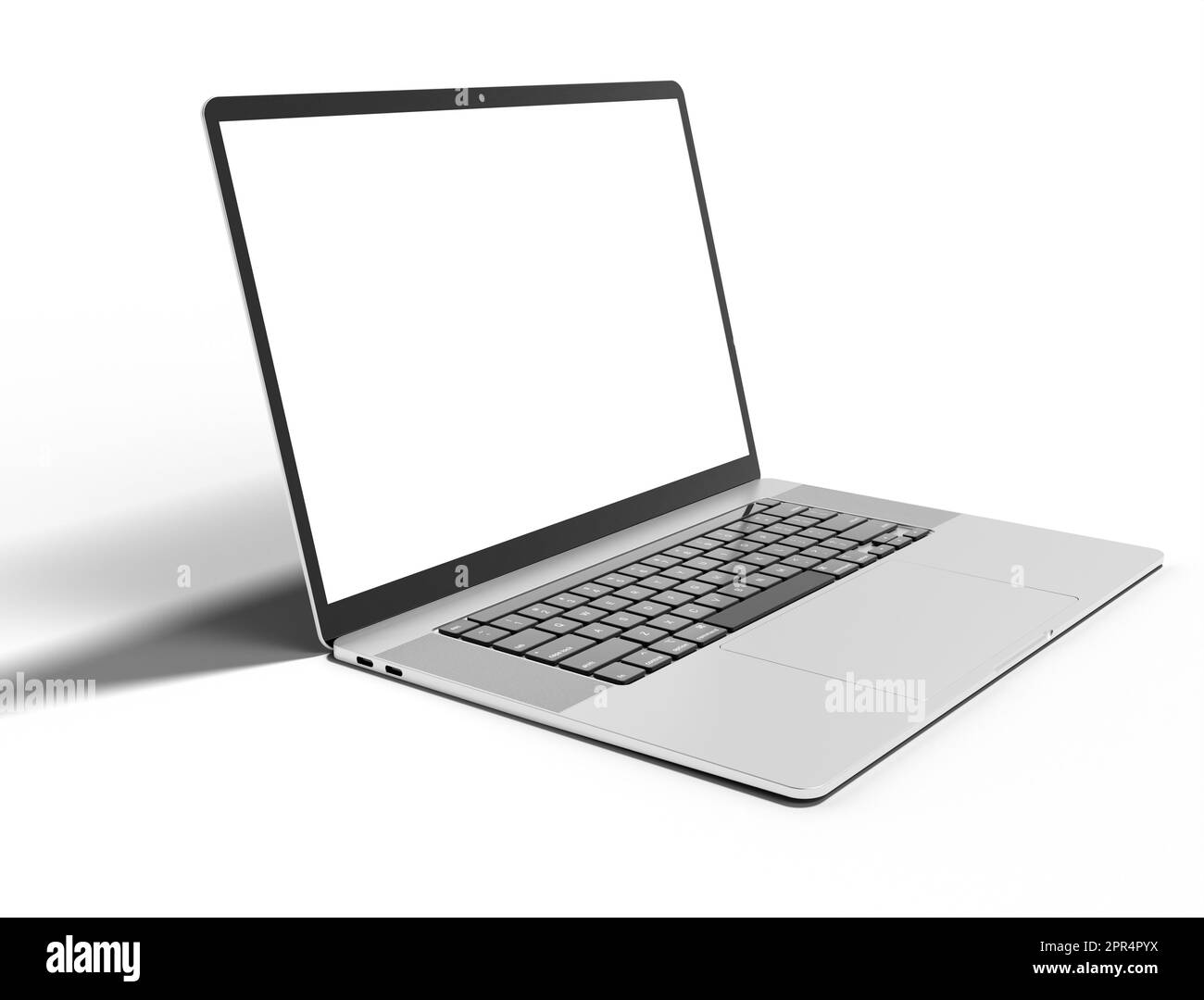Realistic laptop - notebook mockup, with empty screen for you design ...