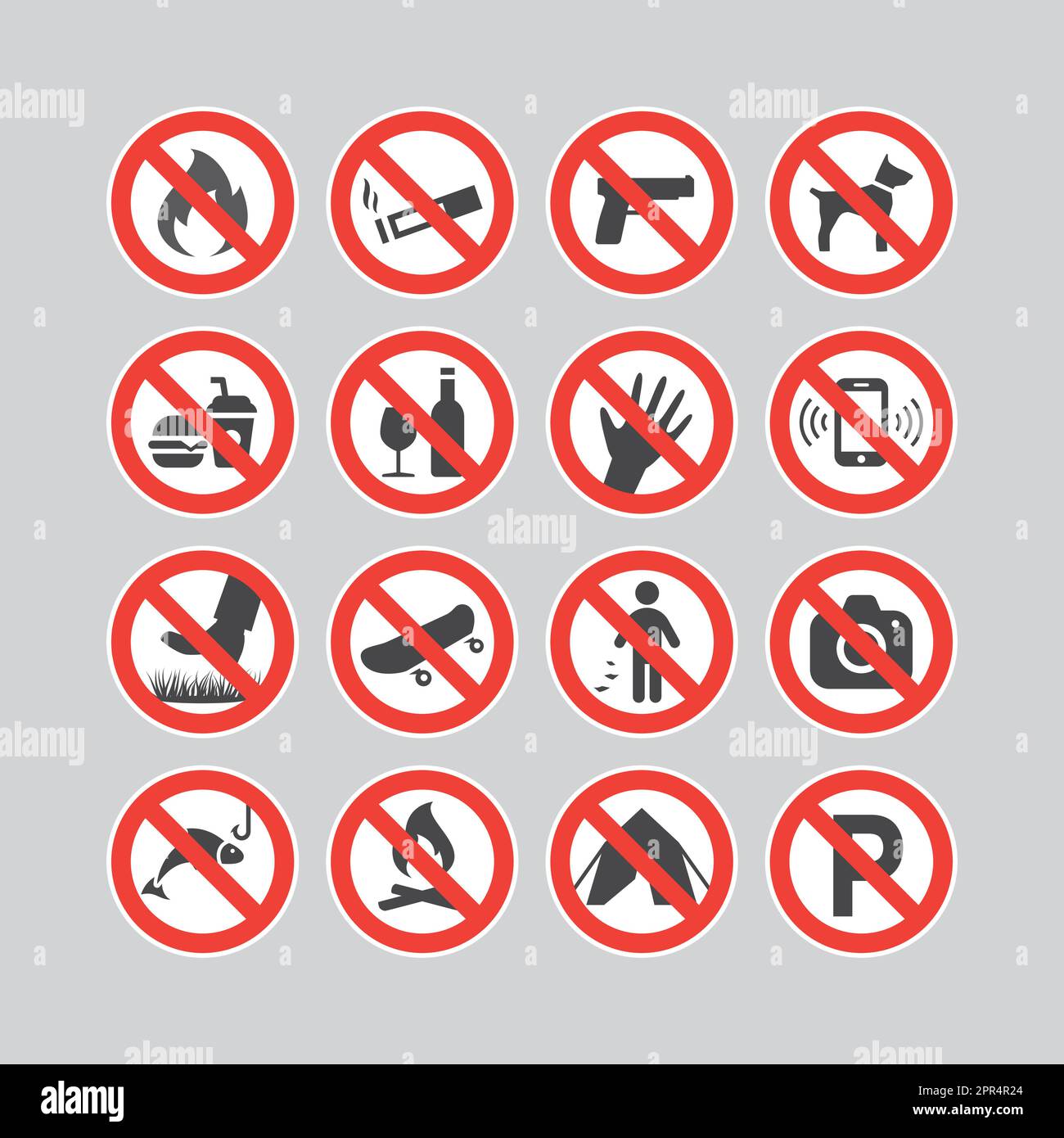Red prohibition vector sign icon set Stock Vector Image & Art - Alamy Red prohibition vector sign icon set Stock Vector Image & Art - Alamy