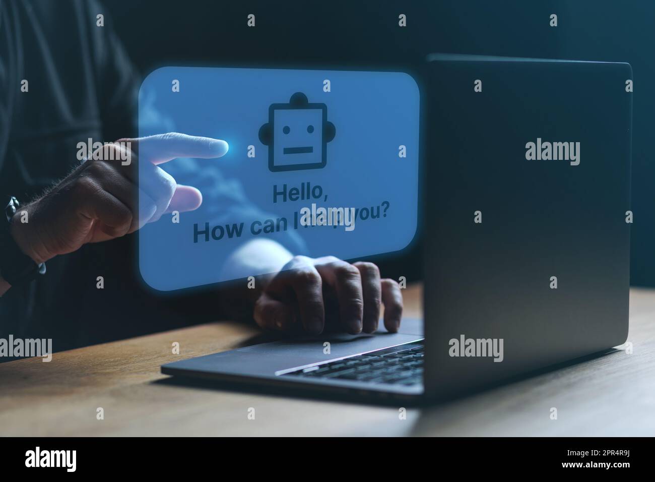 AI Chatbot assistant. Human chat with Artificial intelligence robot ...