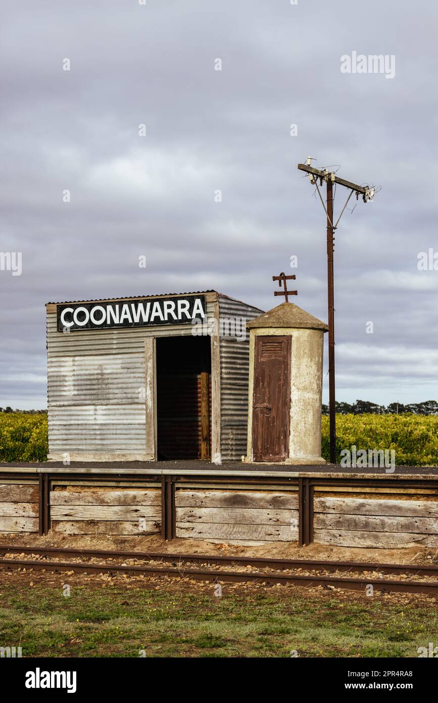 Historic Coonawarra Railway Station in Australia Stock Photo - Alamy