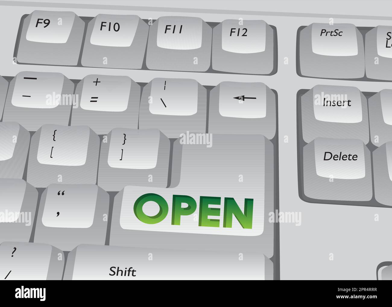 Computer Keyboard With Open Text Stock Vector Image And Art Alamy 8450
