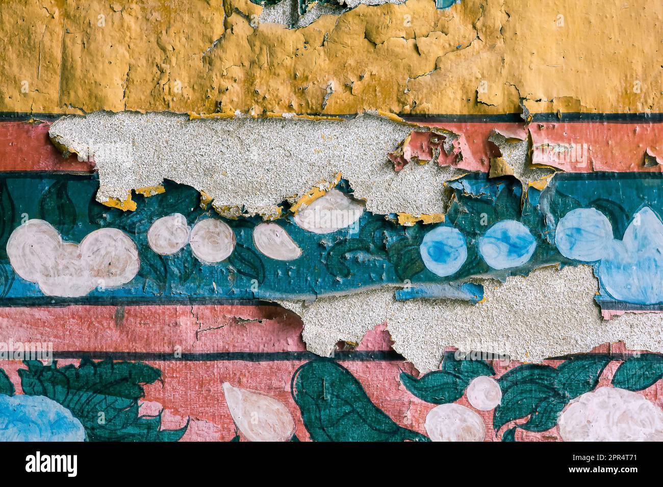 The color falls out of the old wall Stock Photo - Alamy