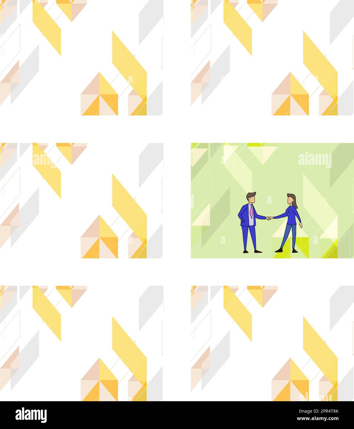 Man And Woman Drawing Standing Facing Towards Each Other Holding Hands ...