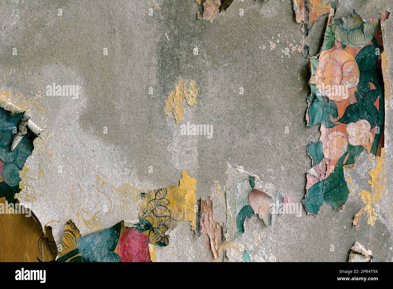 The color falls out of the old wall Stock Photo - Alamy