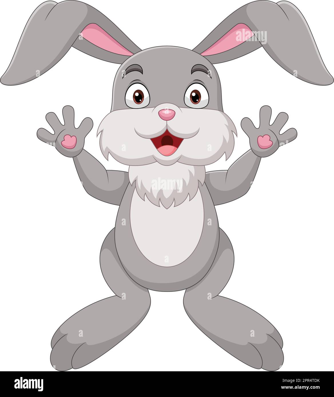 Cartoon funny rabbit on white background Stock Vector Image & Art - Alamy