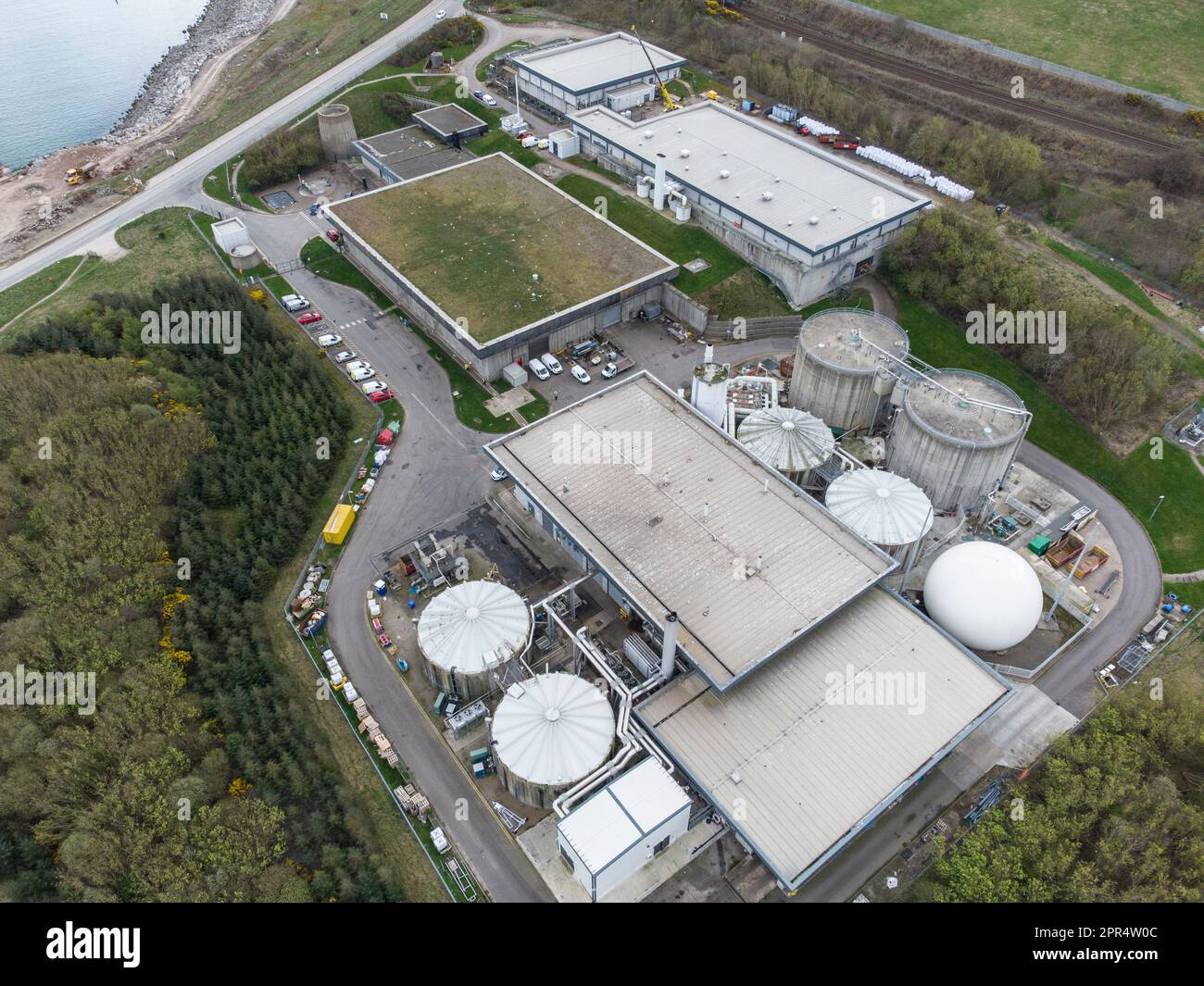 Scottish Water Nigg Waste Water Treatment Works Aberdeen Stock Photo ...