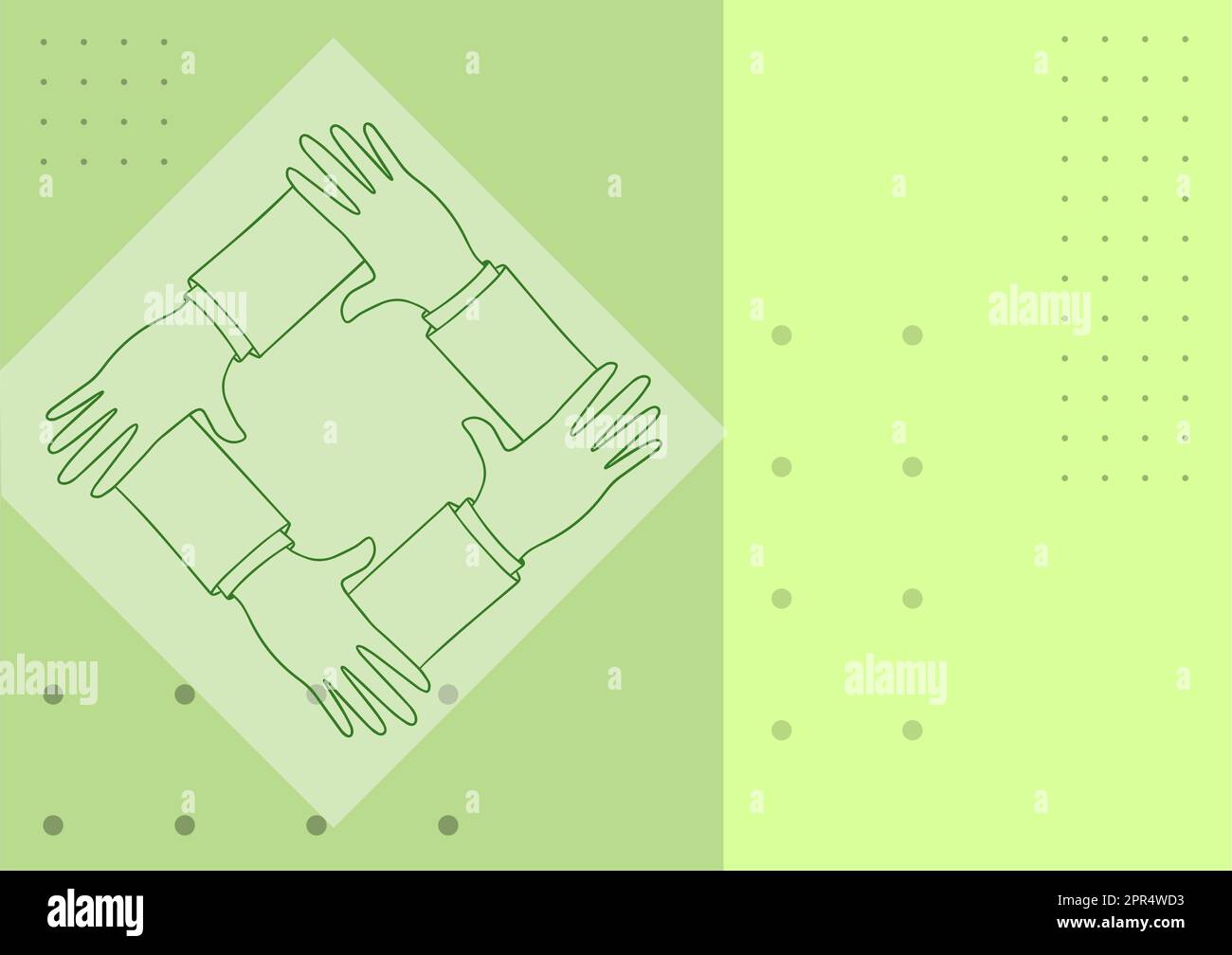 Four Hands Drawing Holding Arm Together Showing Connection Symbol ...