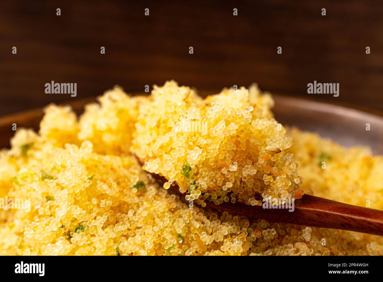 Seasoned flying fish roe with mixed vegetables Stock Photo - Alamy