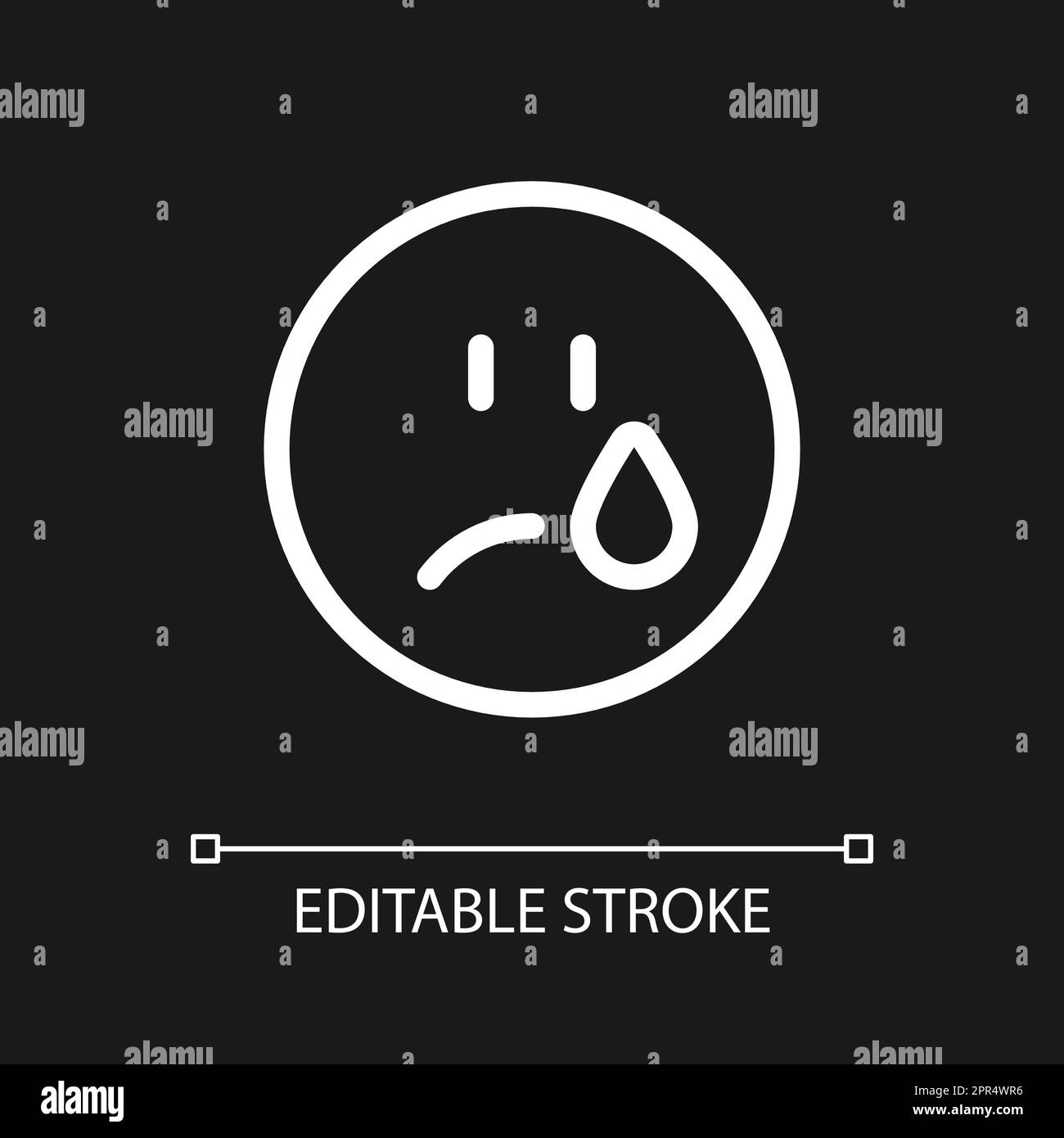 Crying emoji outline hi-res stock photography and images - Alamy