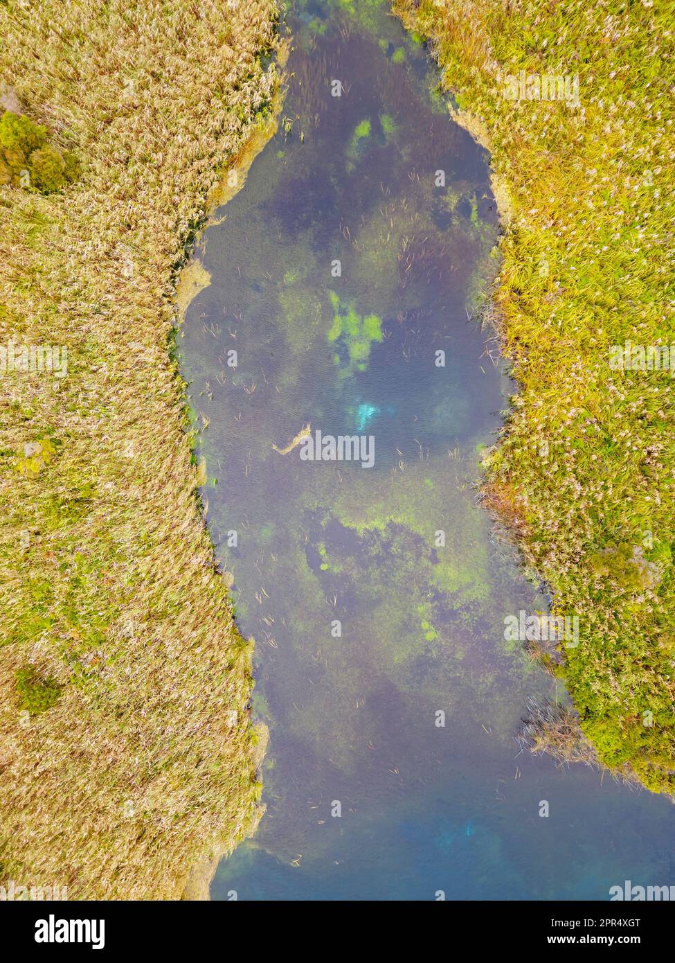 Aerial view serene ponds hi-res stock photography and images - Alamy