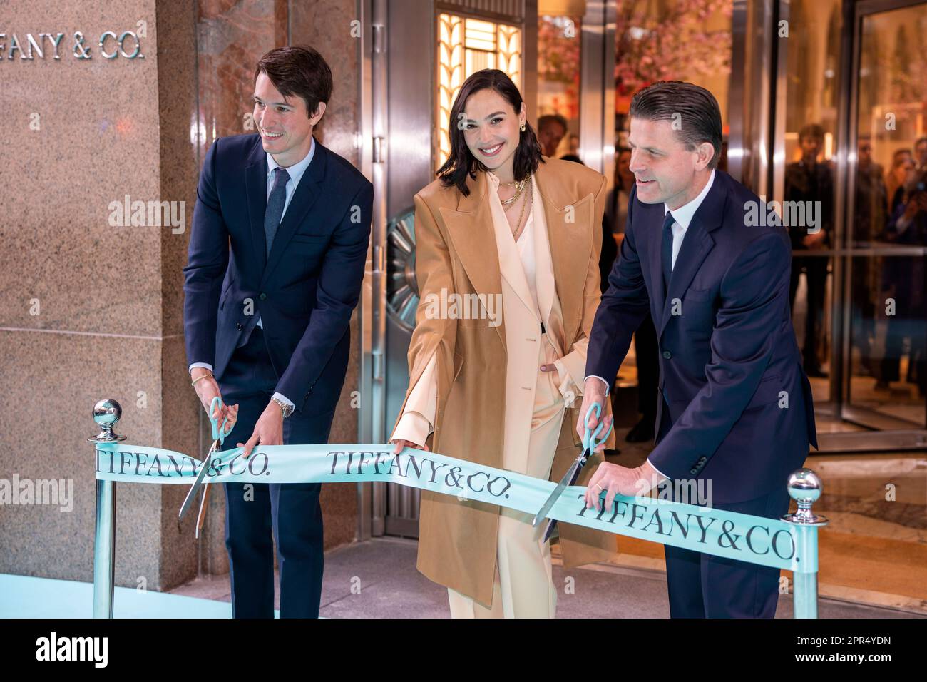 Alexandre Arnault, from left, Gal Gadot and Anthony Ledru participate ...