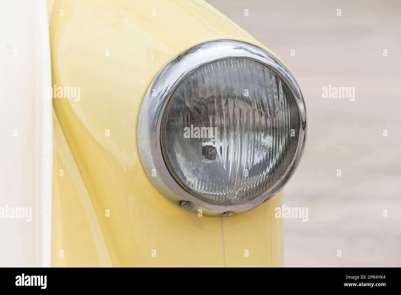 Lights in front of a vintage car with a unique sphere Stock Photo - Alamy