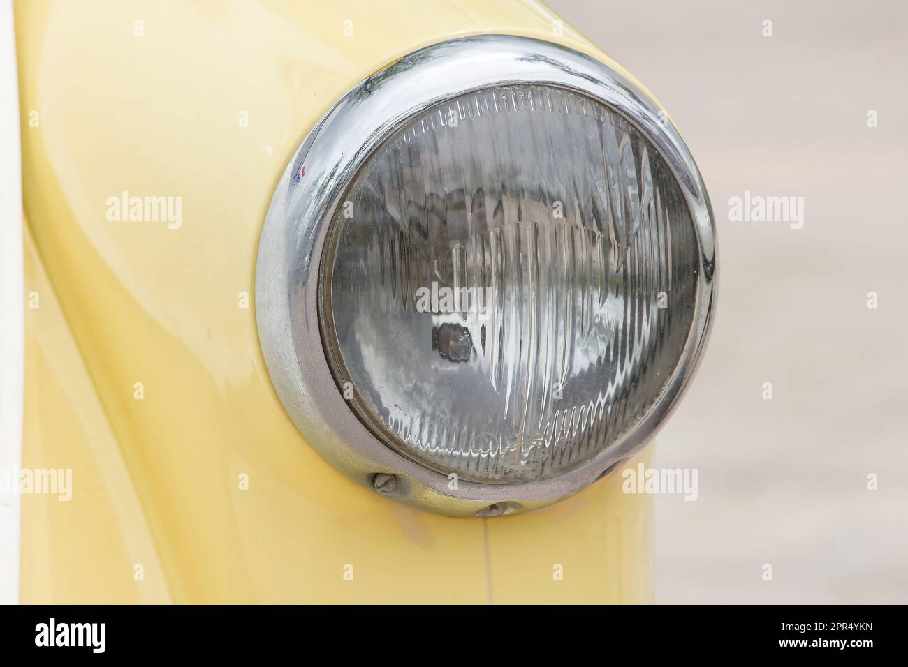 Lights in front of a vintage car with a unique sphere Stock Photo - Alamy