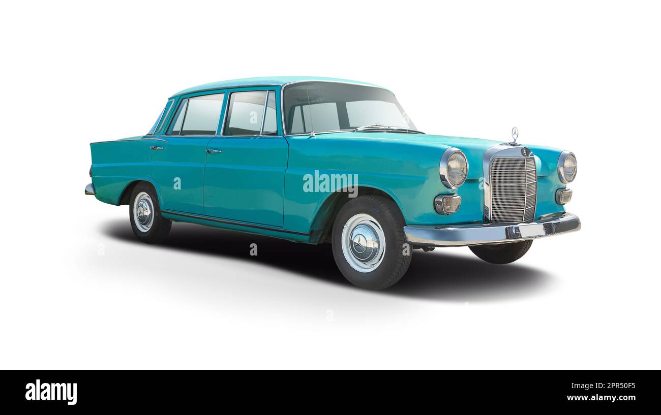 Mercedes-Benz W110 classic car isolated on white background Stock Photo ...