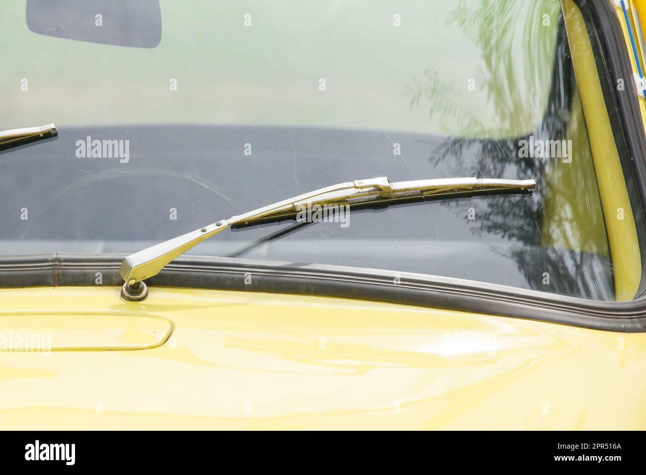 Wiper, glass front of vintage cars, many years old Stock Photo - Alamy