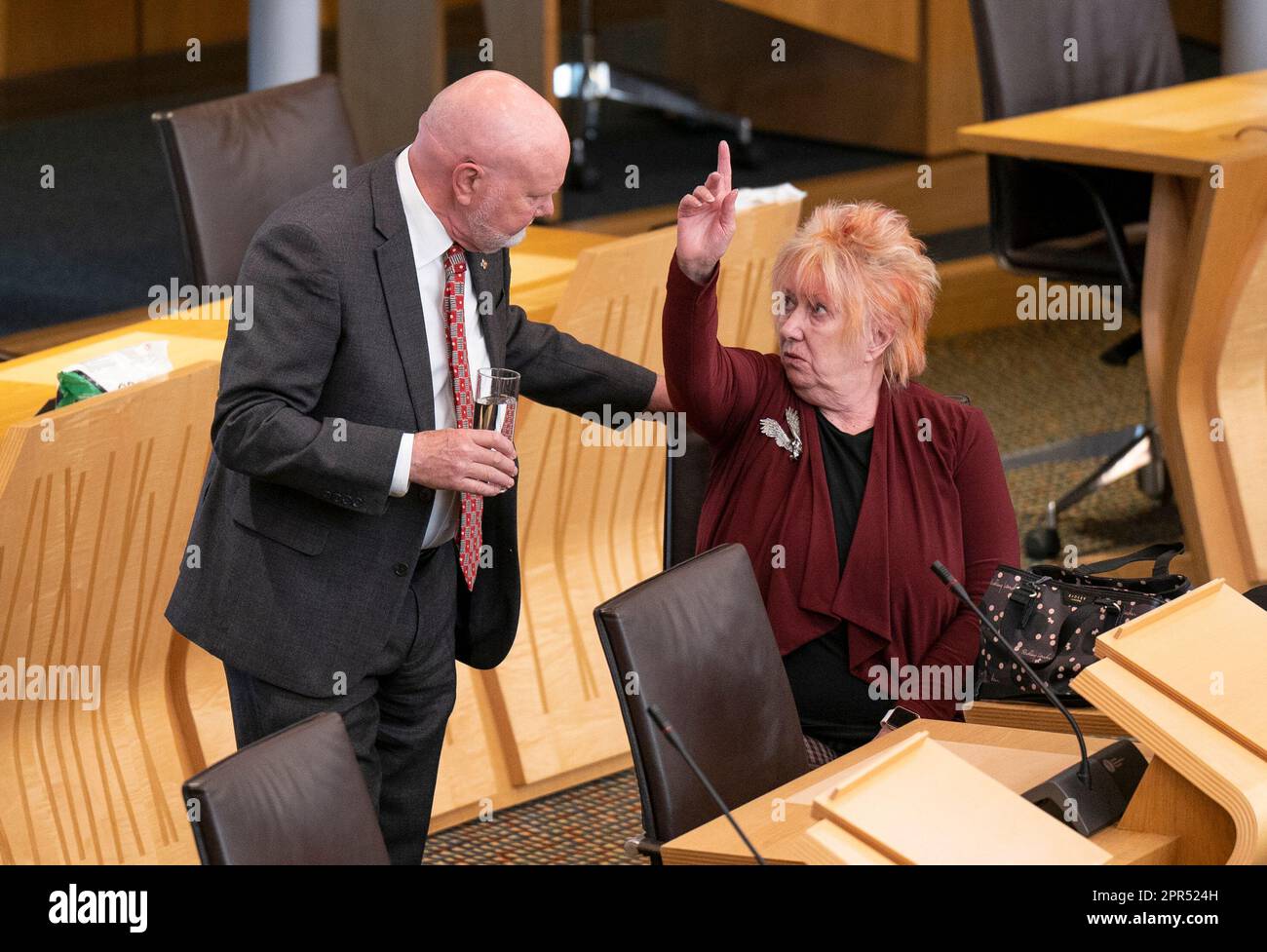 Former SNP treasurer Colin Beattie with SNP's Christine Grahame (right ...