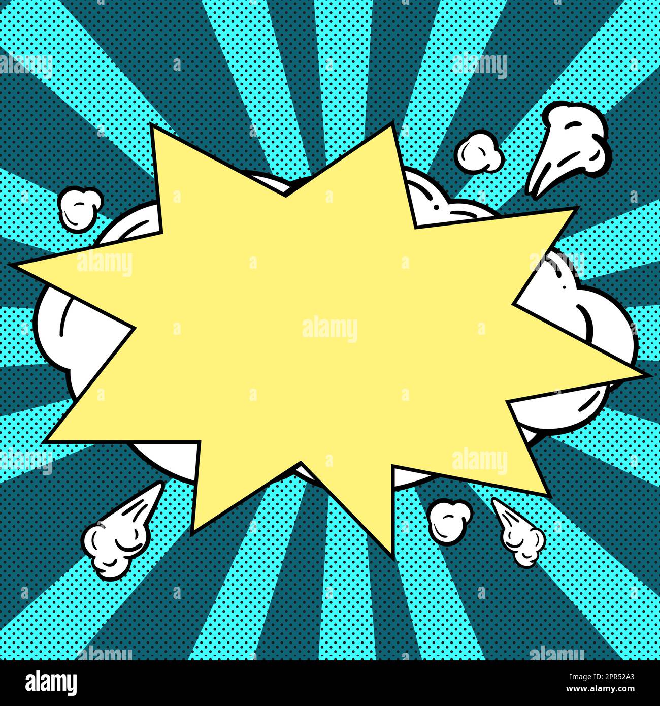 Comic Blank Speech Bubble With Copy Space Over Circular Color ...