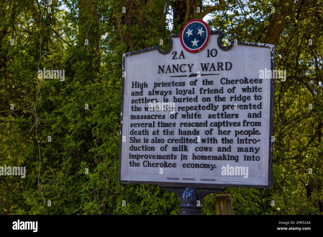 Benton, Tennessee, USA - April 18, 2023: Nanyehi Beloved Woman and political leader of the ...