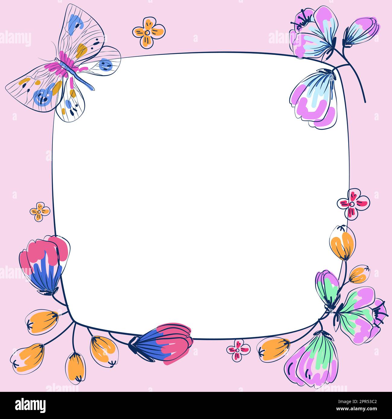 Beautiful Butterflies Borders And Frames