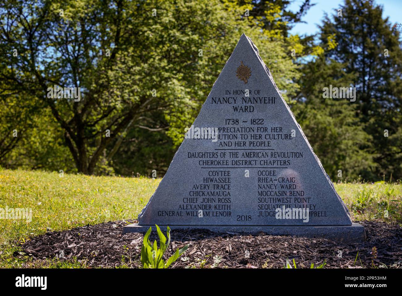 Benton, Tennessee, USA - April 18, 2023: Nanyehi Beloved Woman and political leader of the ...