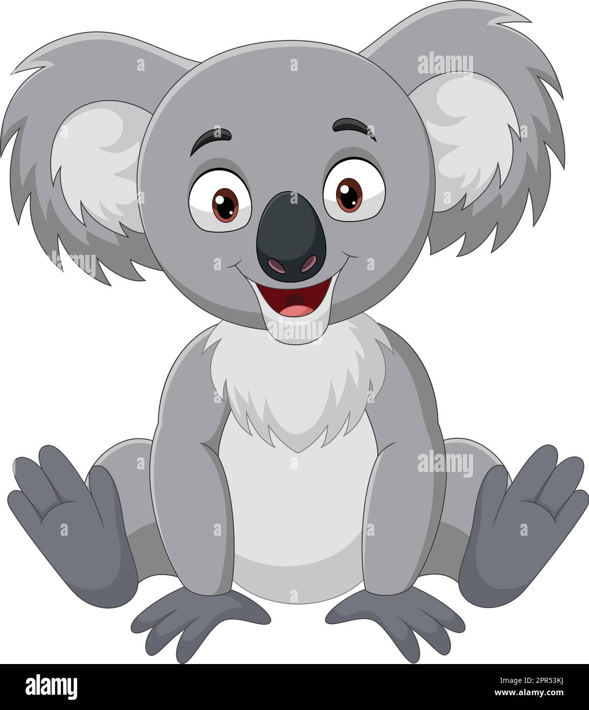 Cartoon funny little koala sitting Stock Vector Image & Art - Alamy