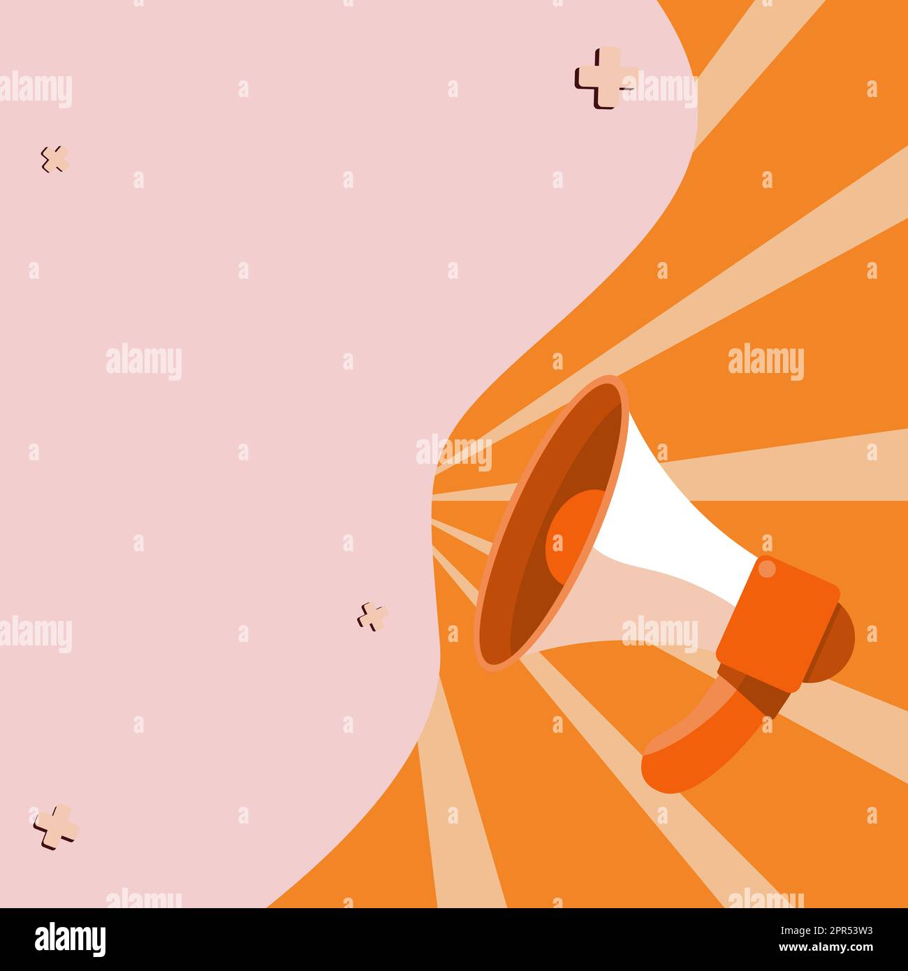 Megaphone Drawing With Conversation Bubble Showing New Announcement ...