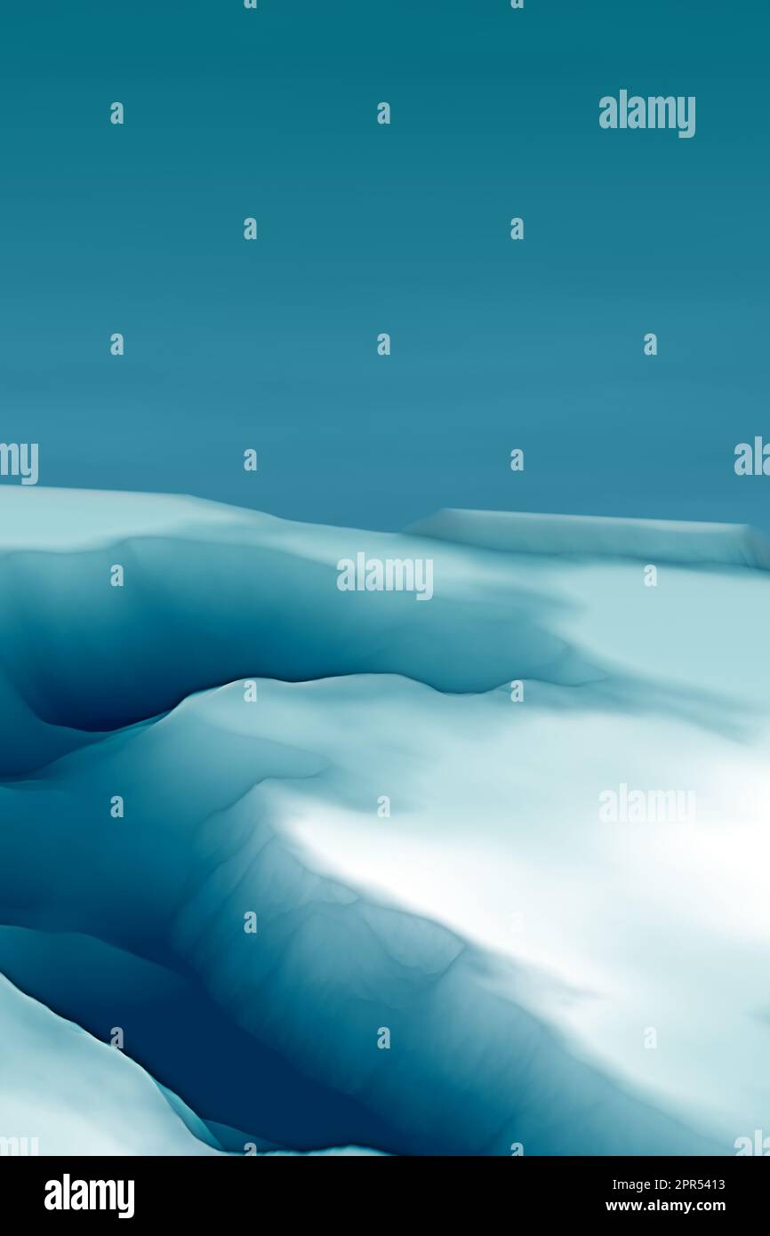3D ice landscape illustration Stock Photo - Alamy