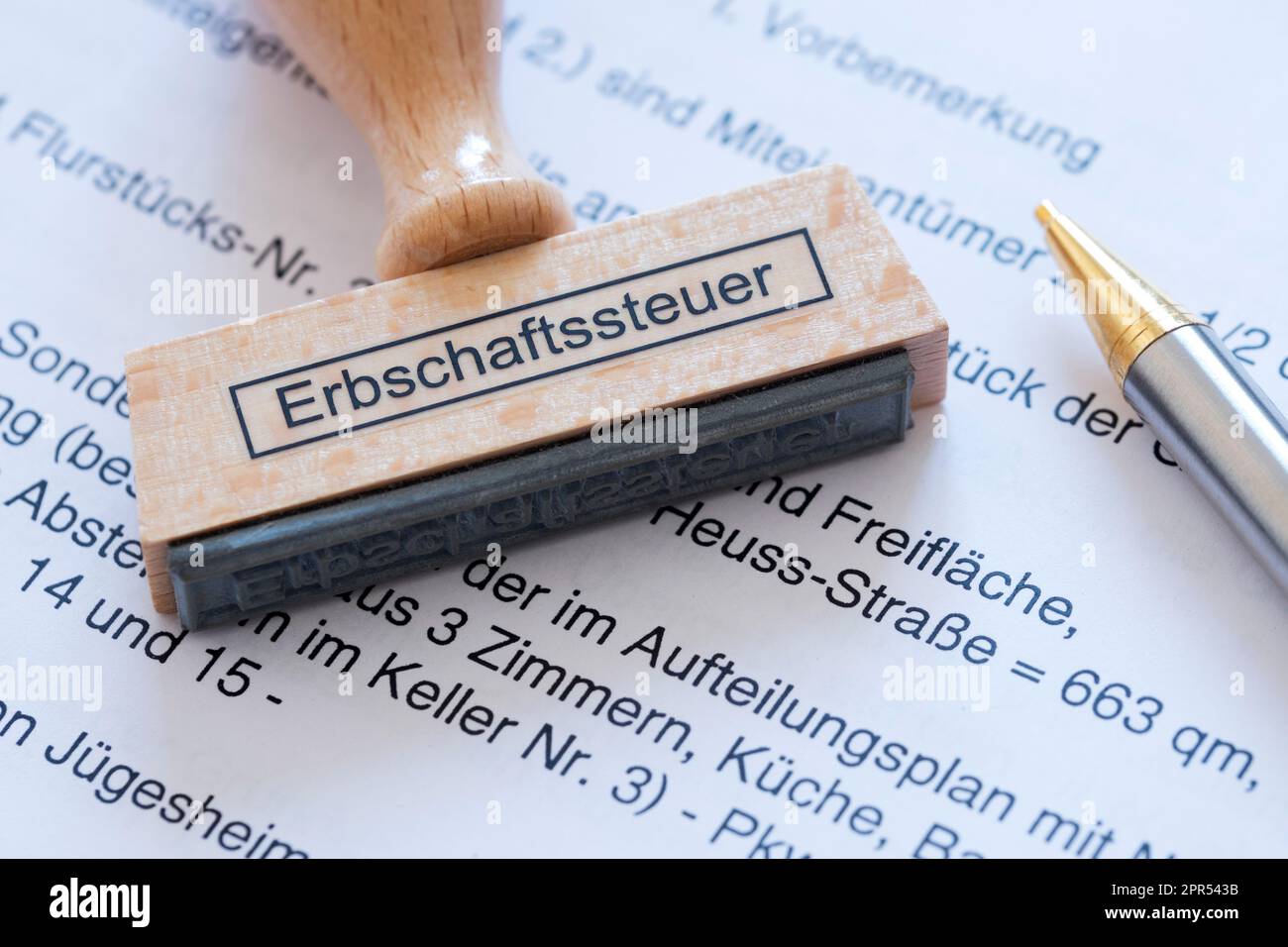 Stamp With Inscription Inheritance Tax Stock Photo - Alamy