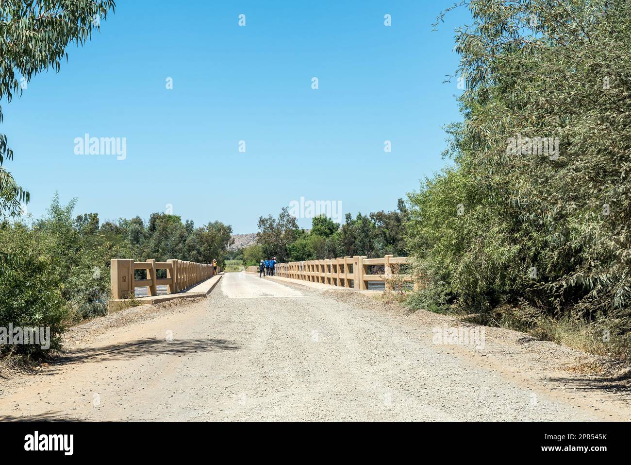 The road bridge over a flooded Orange River at Grootdrink in the ...