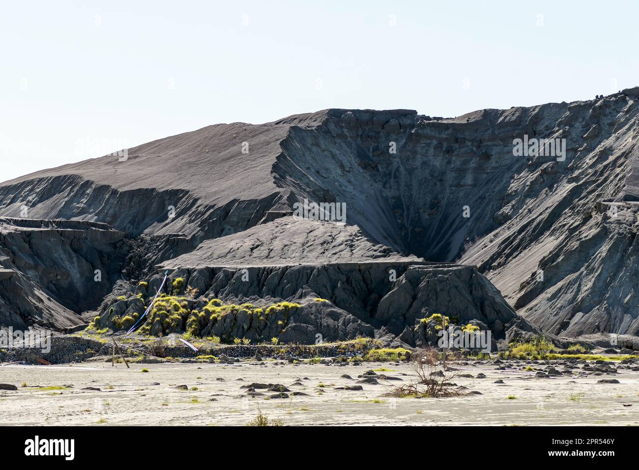 The tailings dam wall in Jagersfontein which collapsed and covered ...