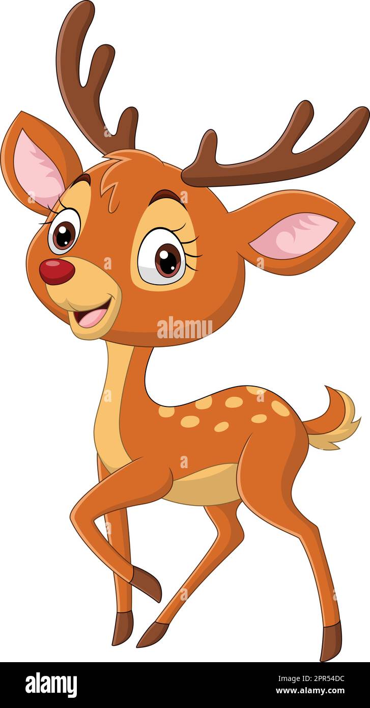 Cute deer cartoon Stock Vector Image & Art - Alamy