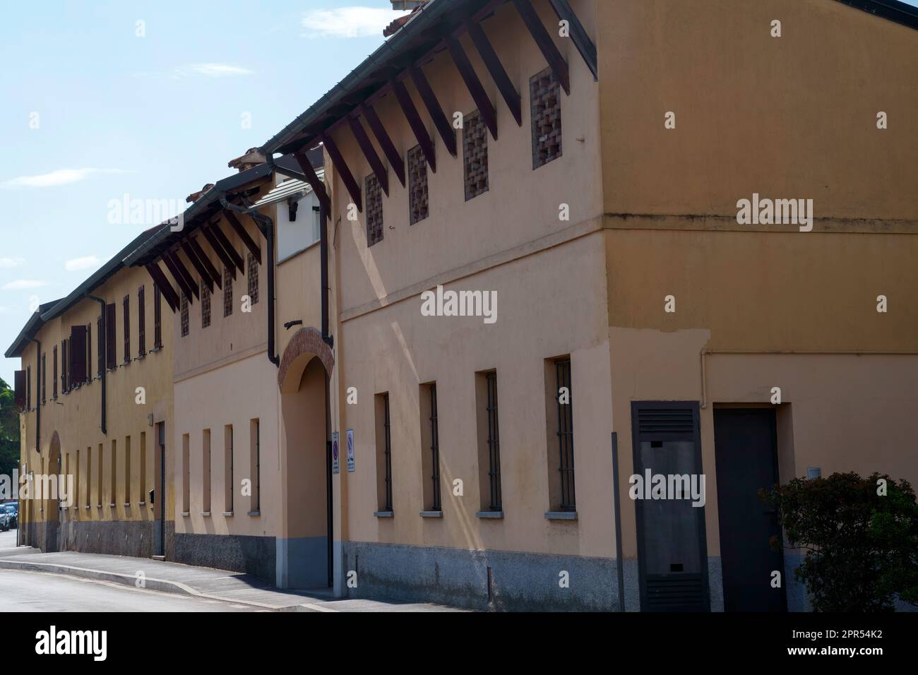 Old building along via Barnaba Oriani in Milan, Lombardy, Italy Stock ...