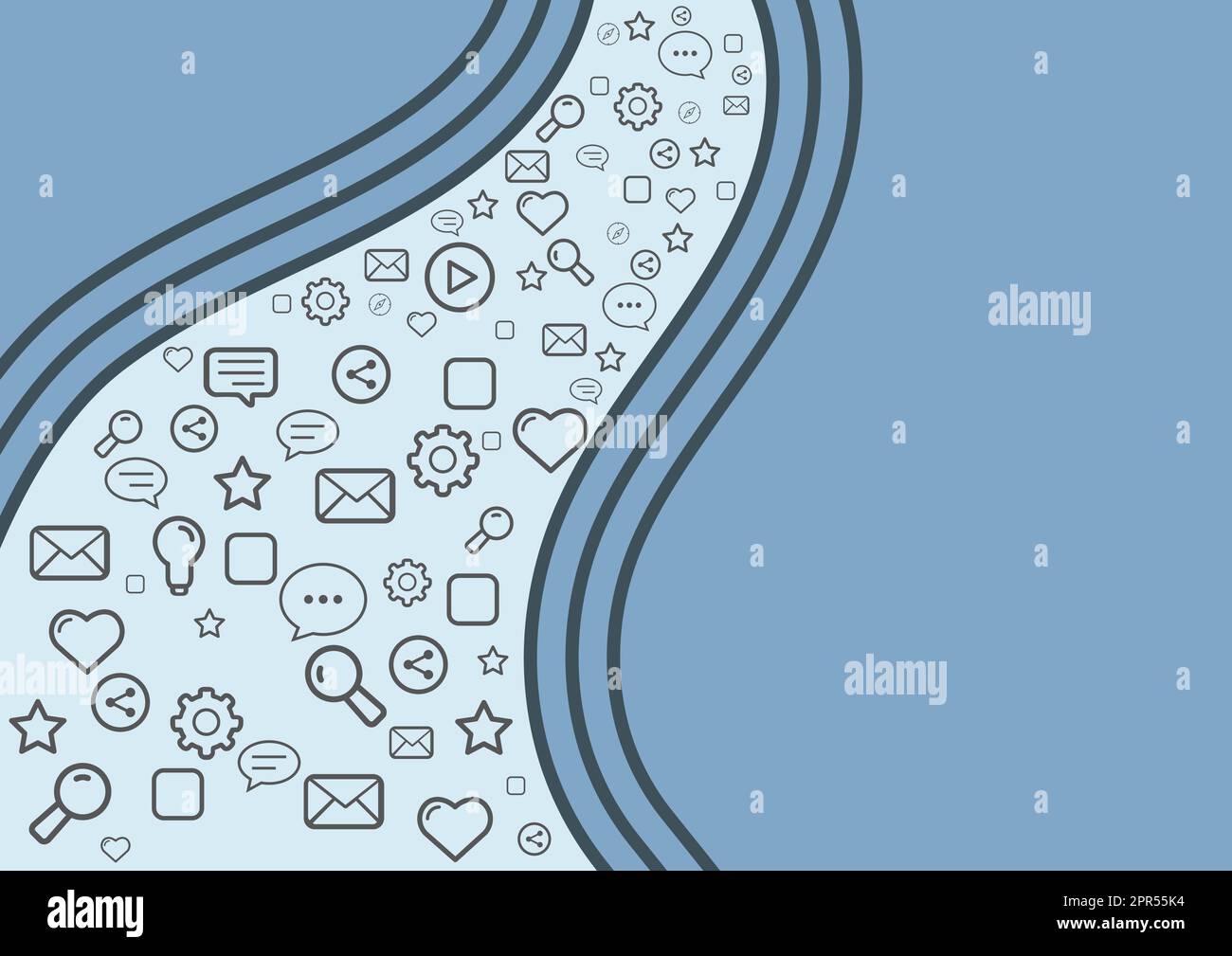 Icons symbolizing successful online communication colleagues achieving ...