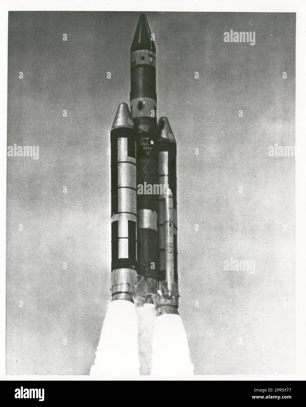 This photograph shows a Titan III-C launch vehicle. Titan vehicles are ...